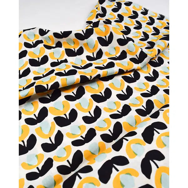 Cotton Poplin Fabric | Tulip Field Yellow | Truro Fabrics